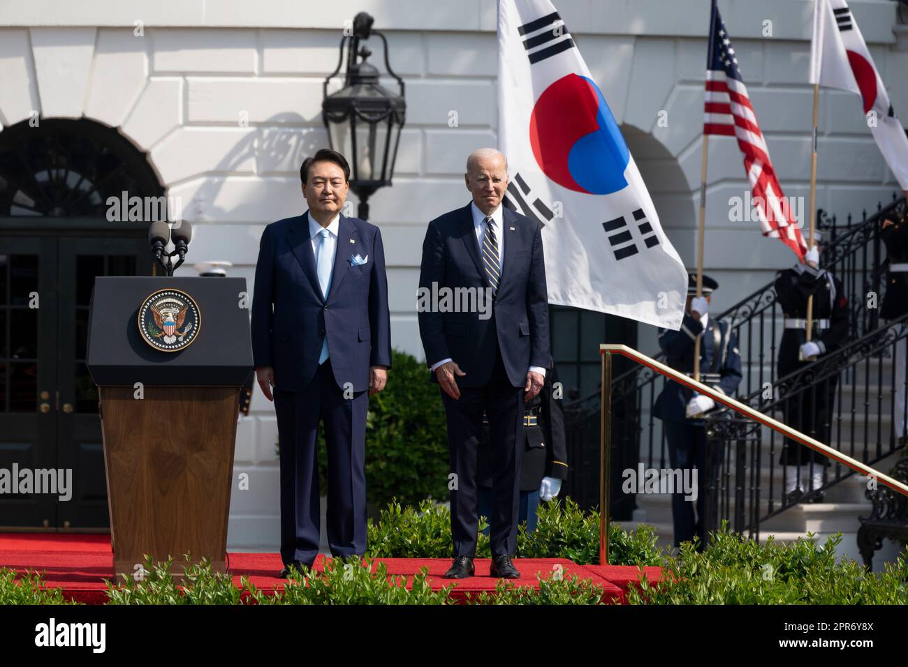 United States President Joe Biden and President Yoon Suk Yeol of the ...