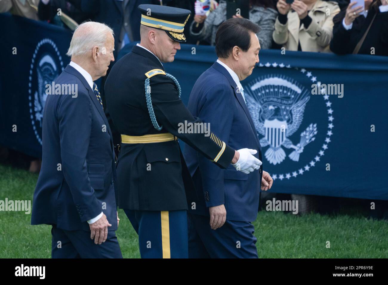 United States President Joe Biden and President Yoon Suk Yeol of the ...