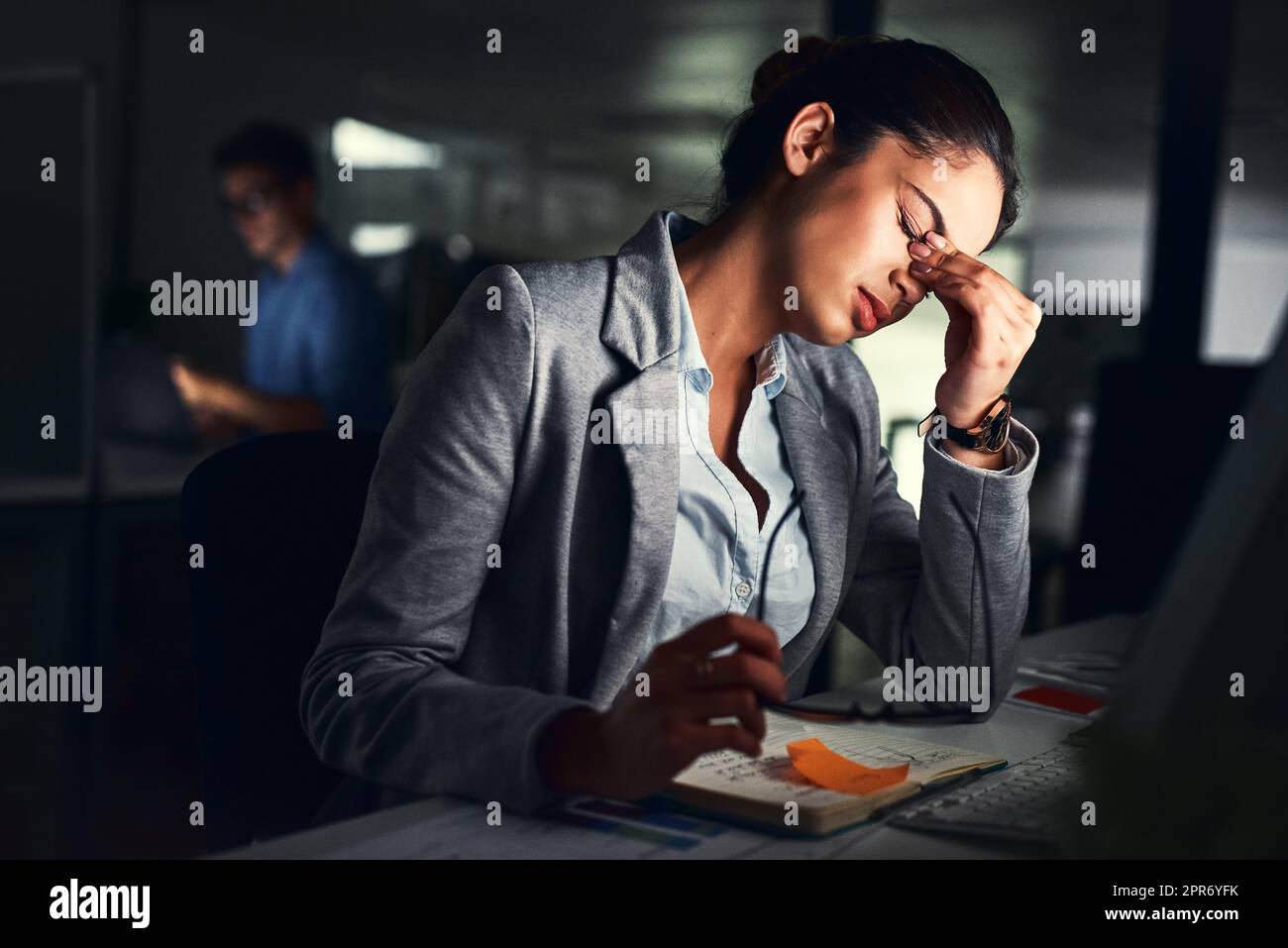 Woman burn out office hi-res stock photography and images - Alamy