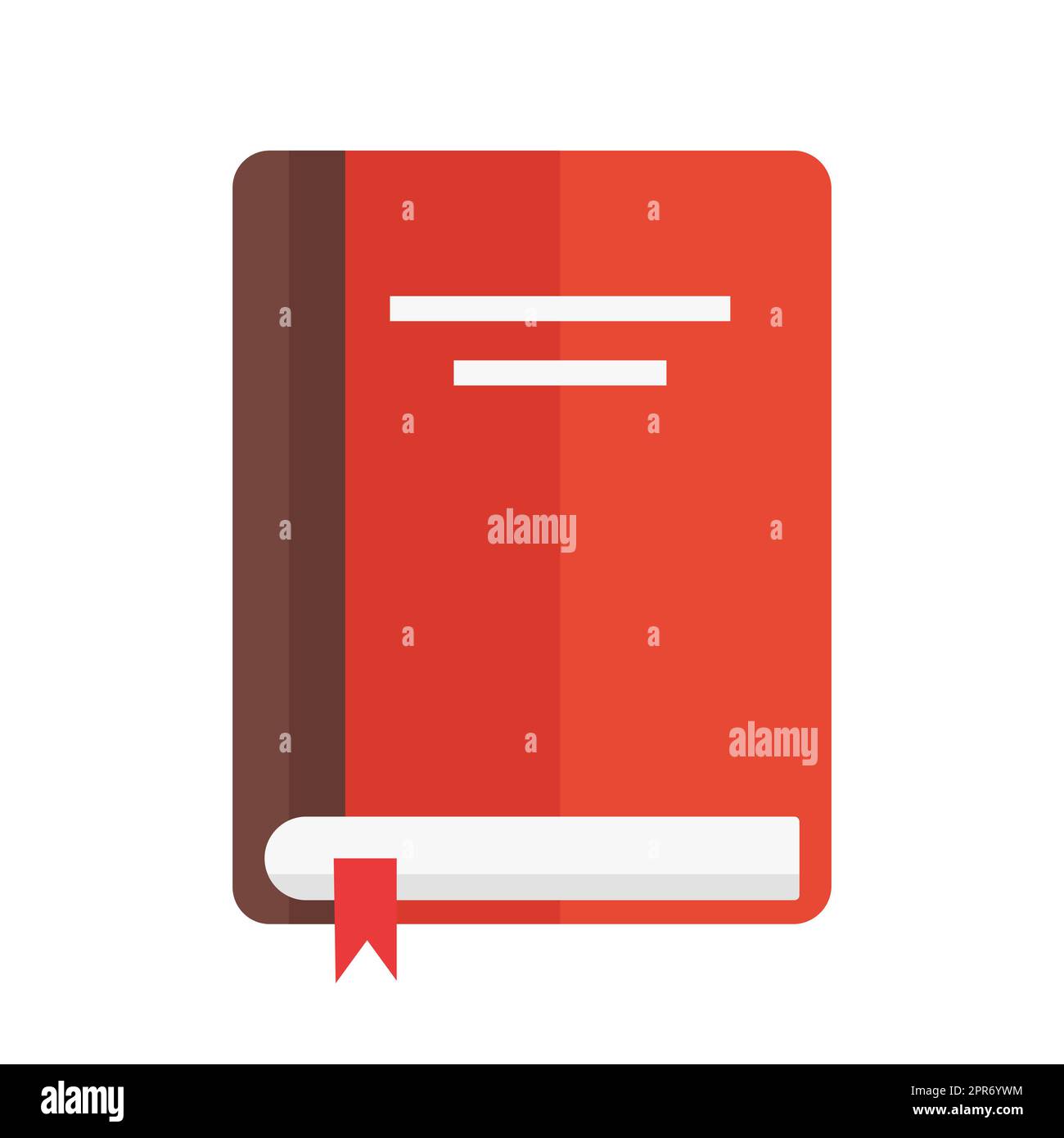 School textbook on white background, knowledge book - Vector ...