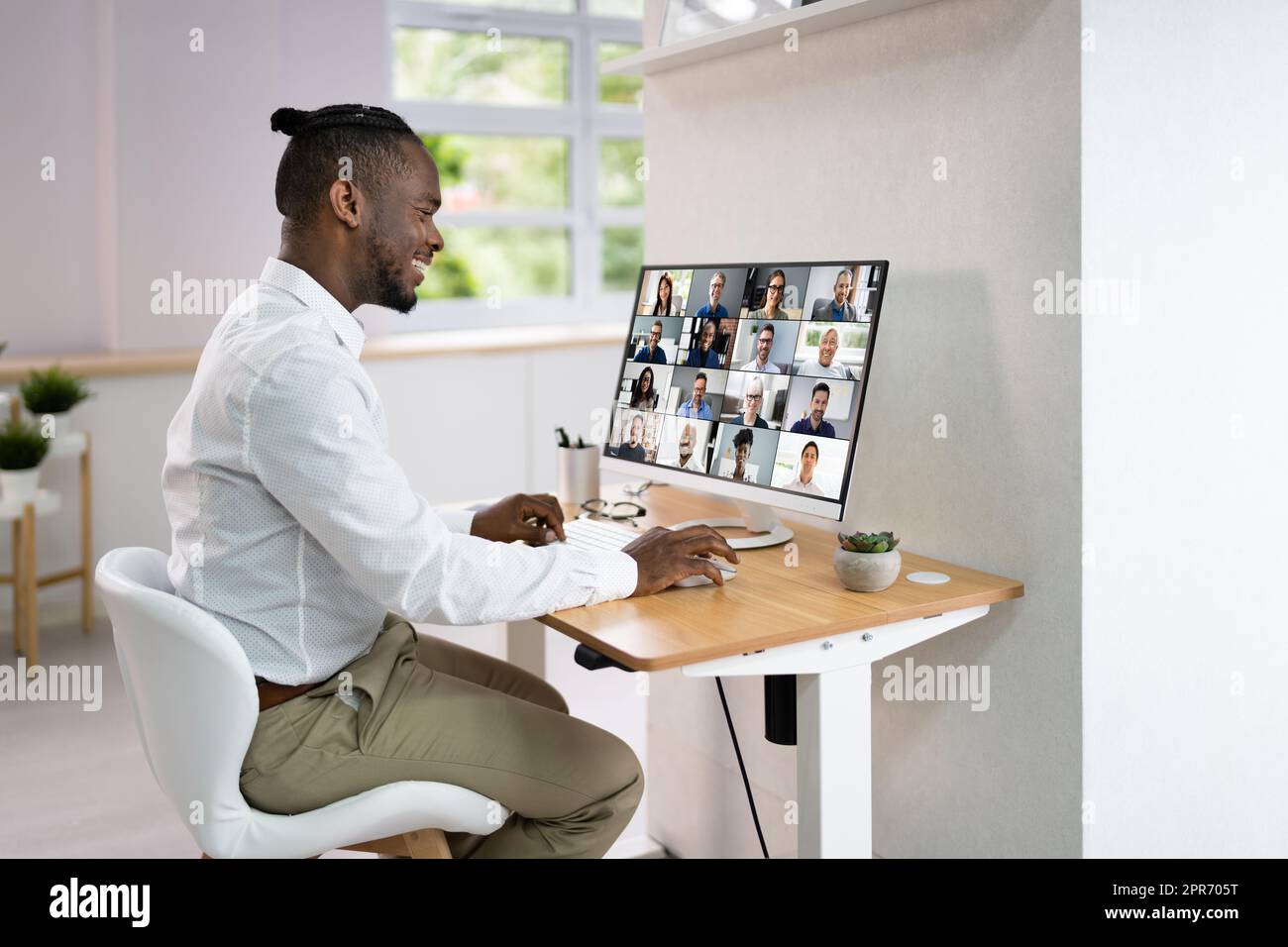 Online Video Conference Call Stock Photo - Alamy