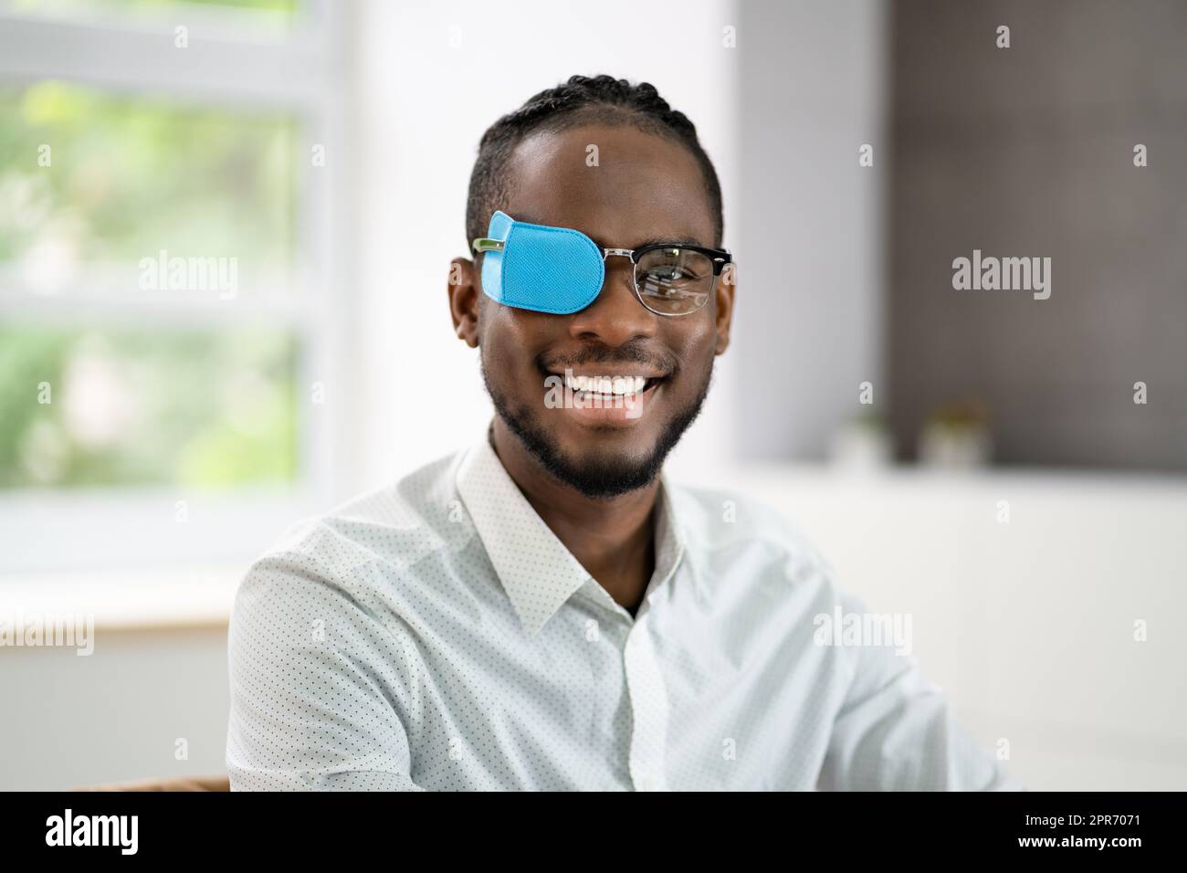 Amblyopia Lazy Eye Treatment Using Patches Stock Photo - Alamy