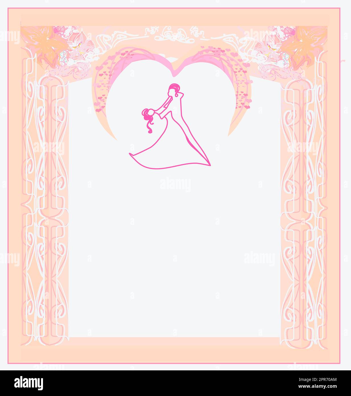 Ballroom dancers - invitation Stock Photo - Alamy