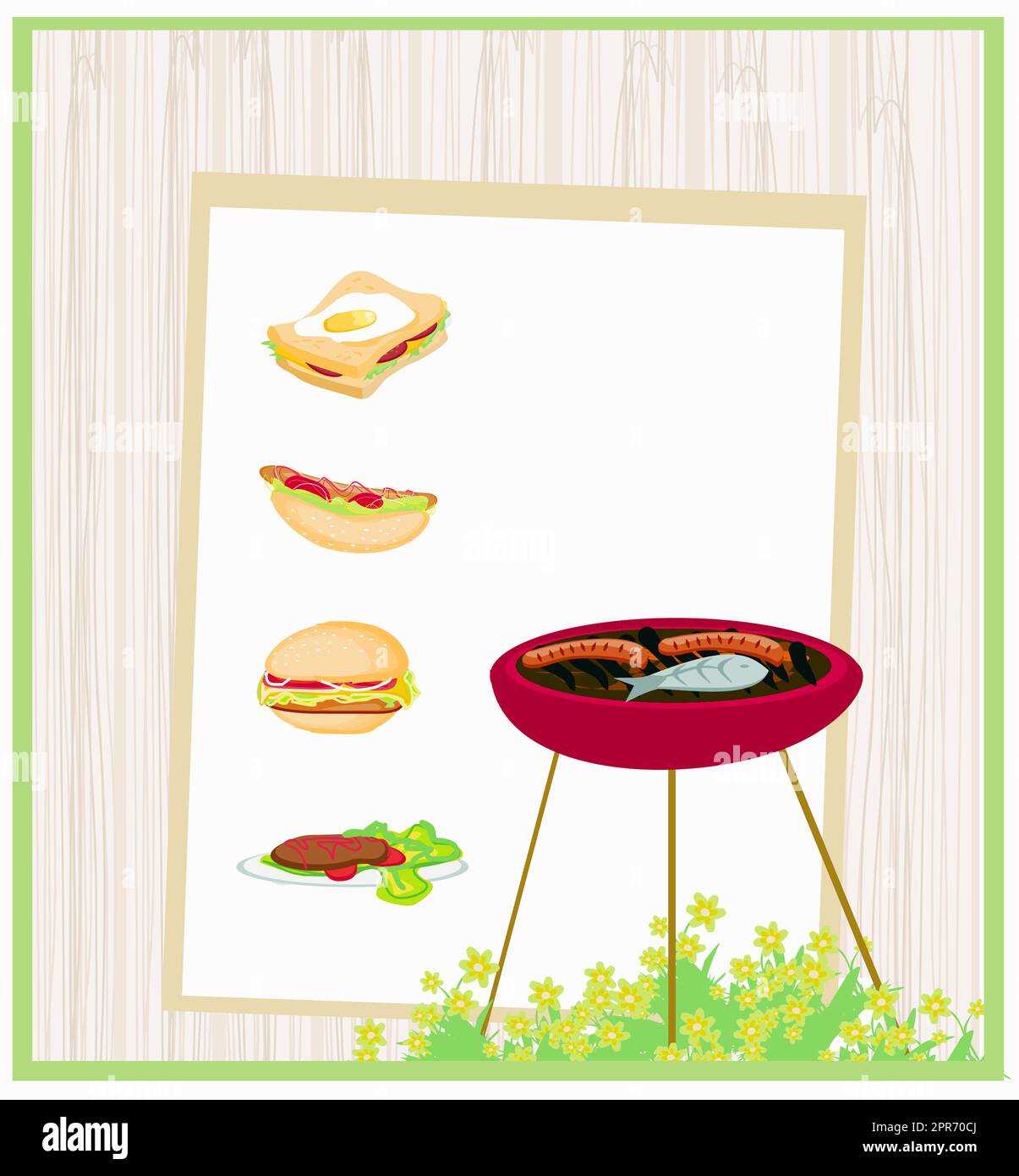 Barbecue Party Invitation Stock Photo - Alamy