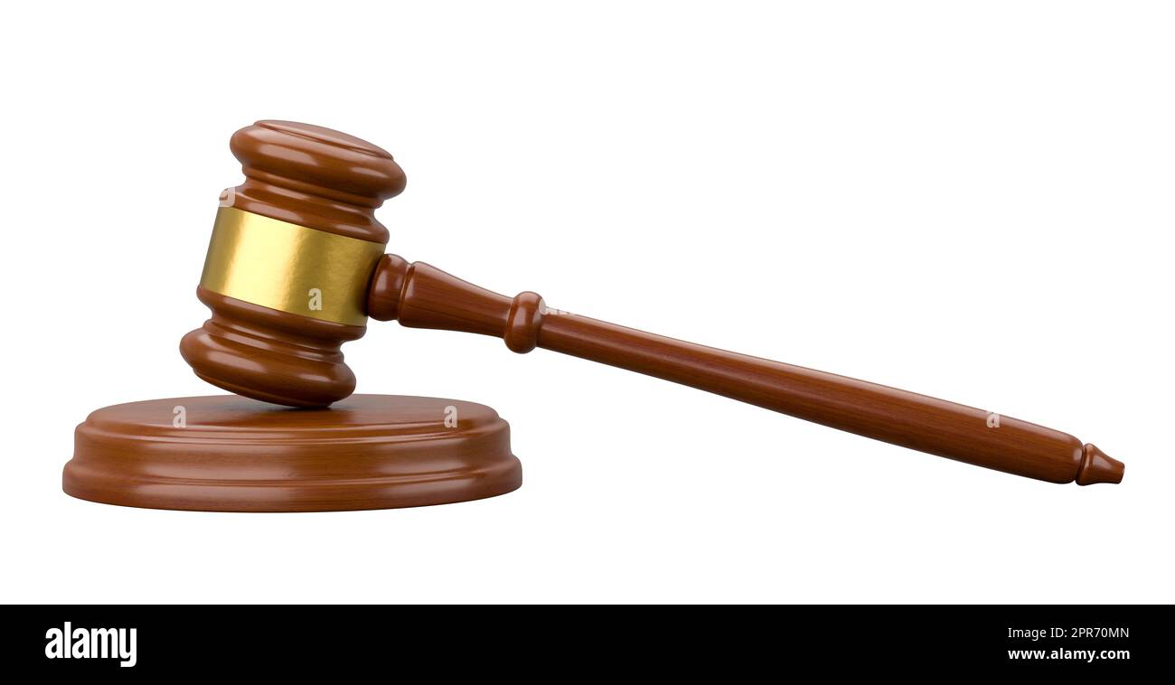 Judge's Gavel Isolated on White, Sentencing Concept Stock Photo - Alamy