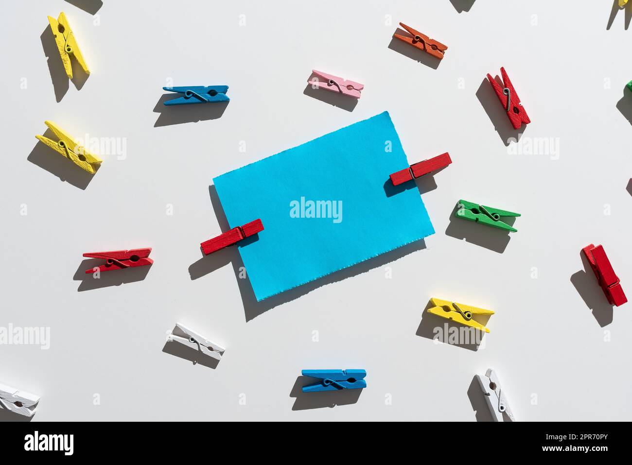 Piece Of Paper With Important Message Surrounded By Colorful Paperclips ...