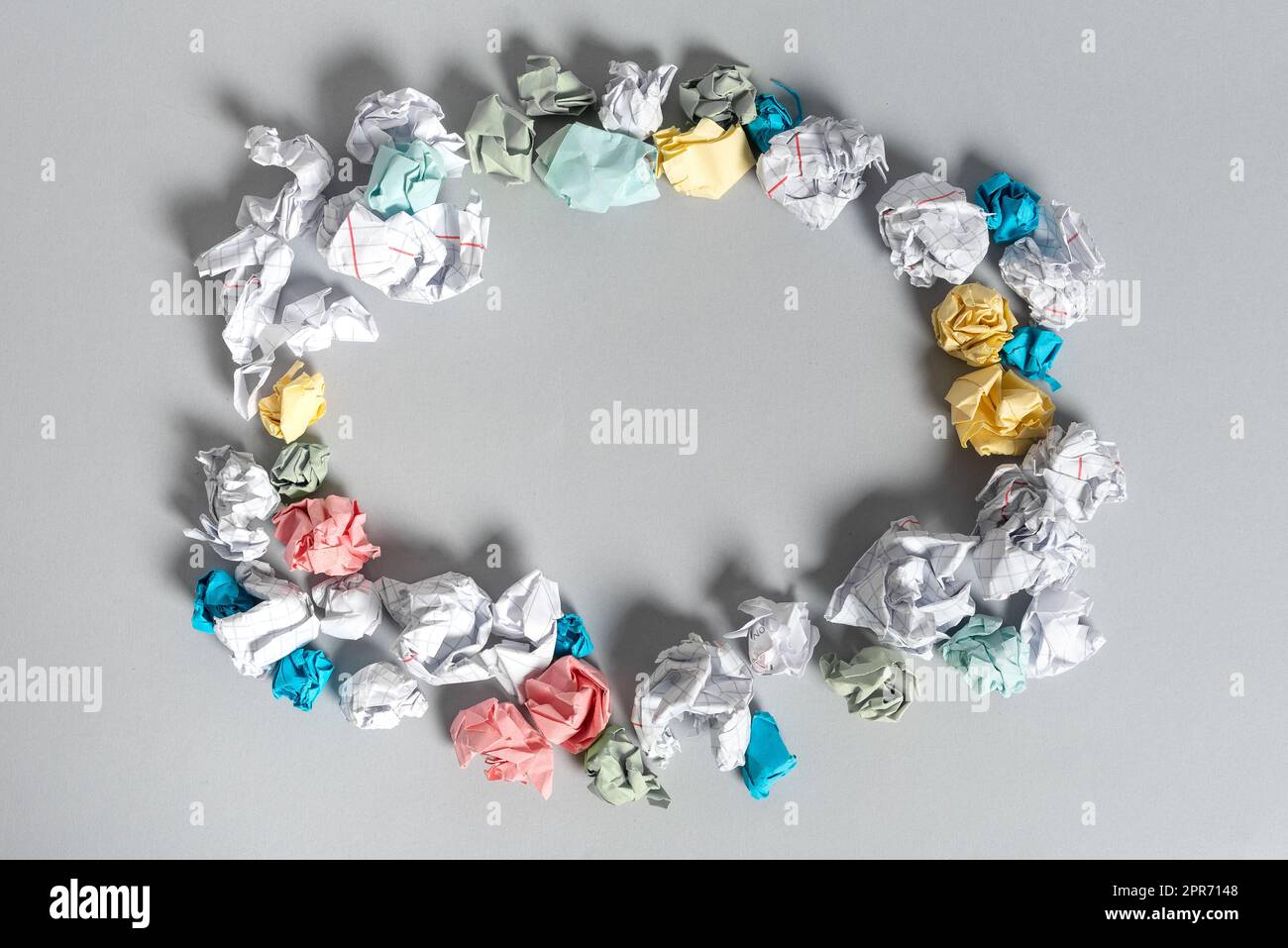 Paper Wraps Placed Around Important Information. Wrinkled Notes ...