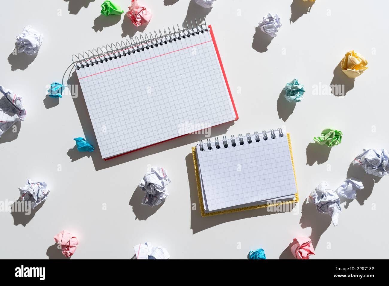 Notebooks With Important Messages Surrounded By Paper Wraps. Crutial ...