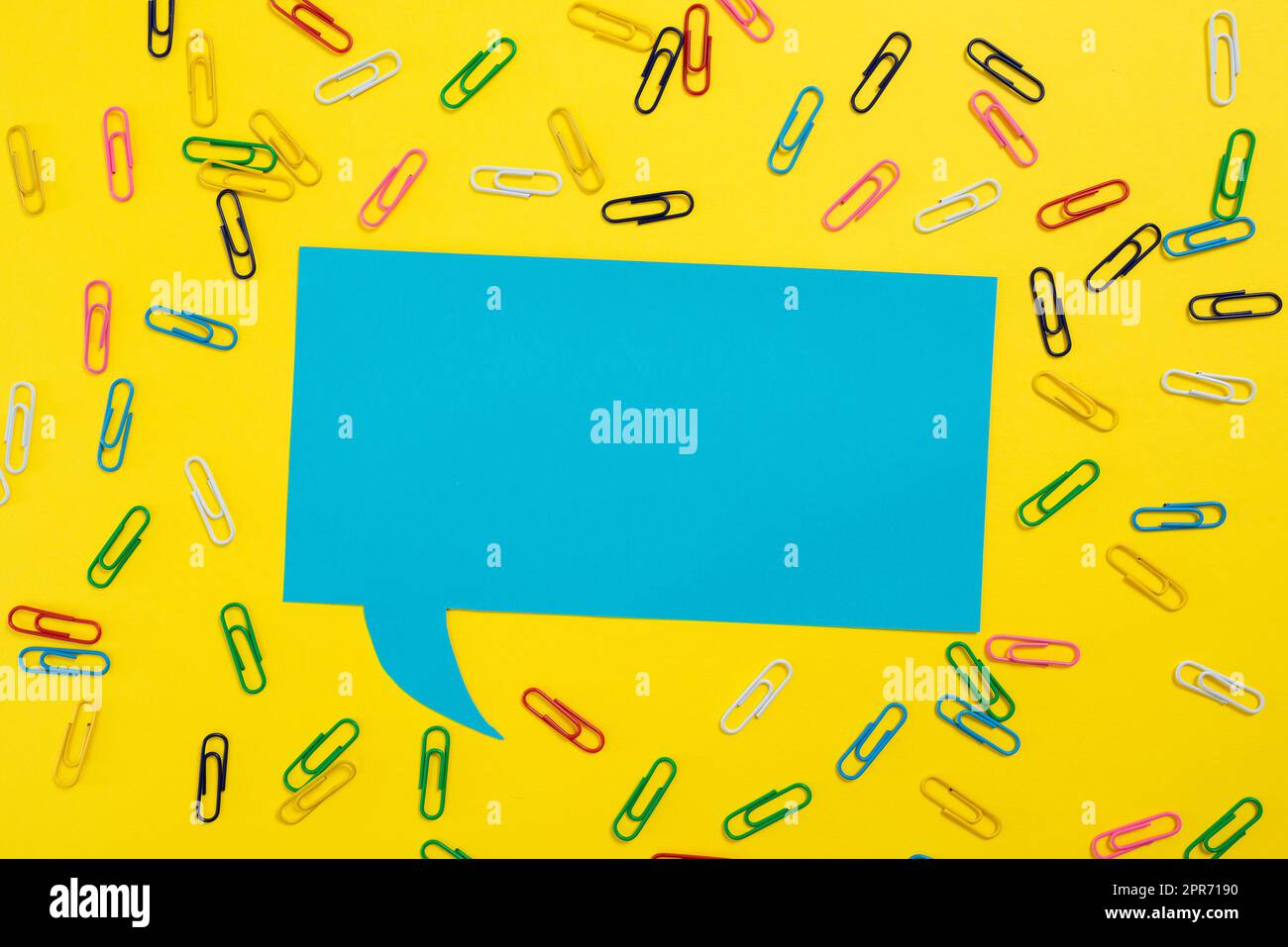 Colorful Paperclips Placed Around Speech Bubble With Important ...