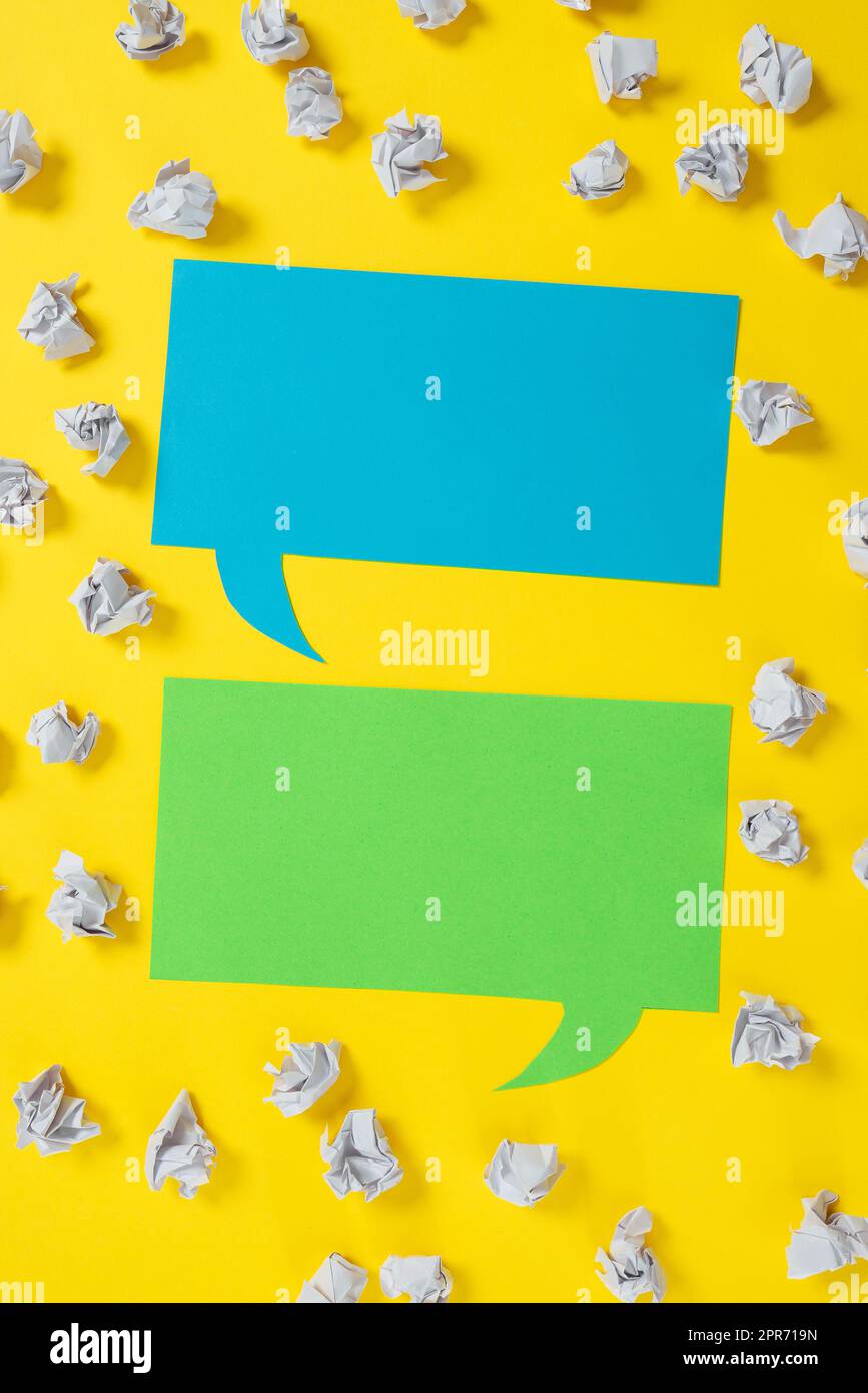 Paper Wraps Placed Around Two Speech Bubbles With Important ...