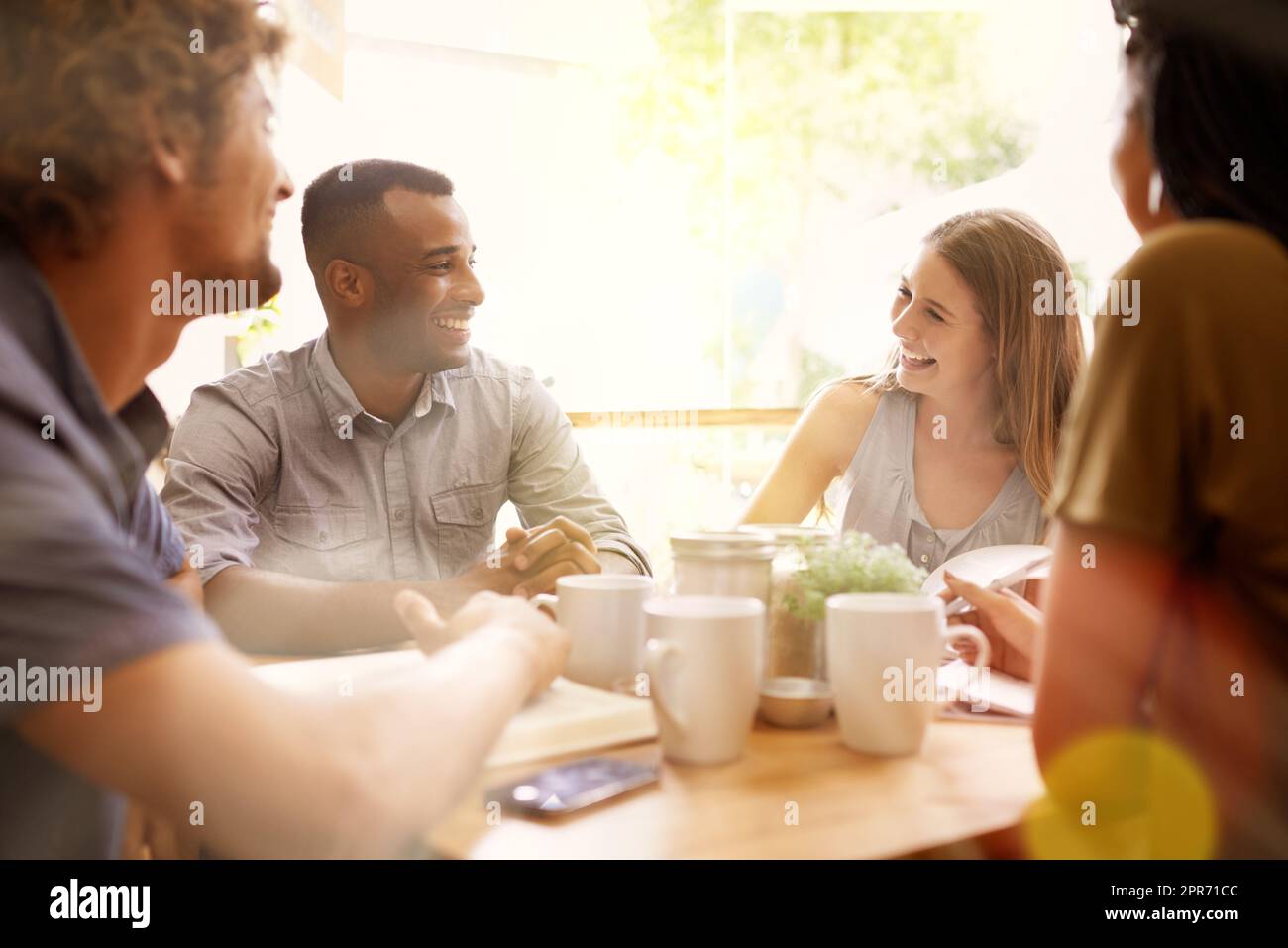 Cafe talking coffee hi-res stock photography and images - Alamy