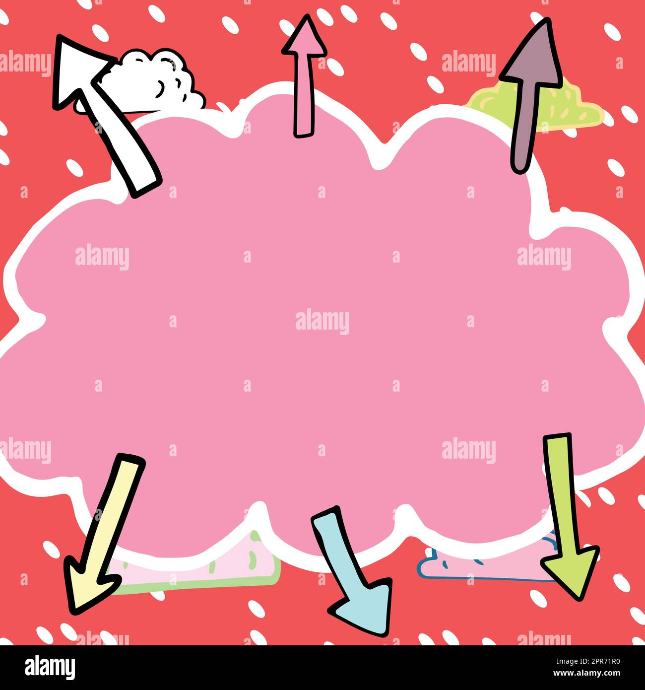 Important Messages Written In Shape Of Cloud With Arrows Around Stock ...