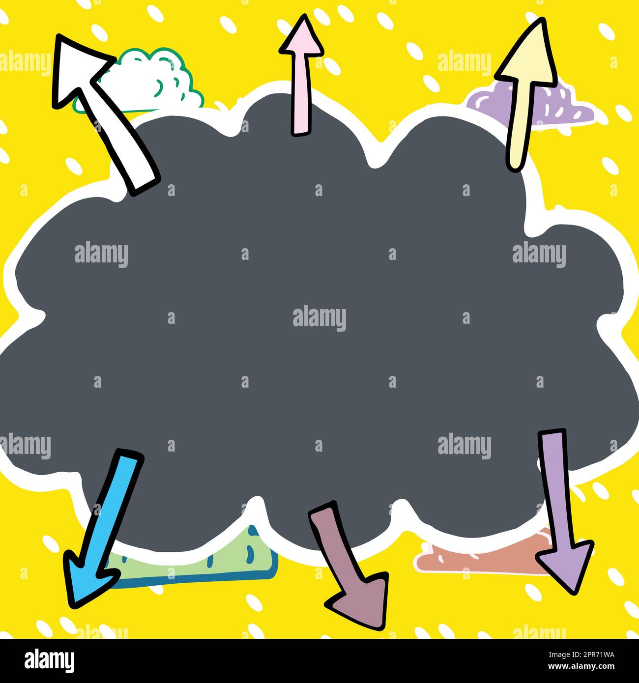 Important Messages Written In Shape Of Cloud With Arrows Around Stock ...
