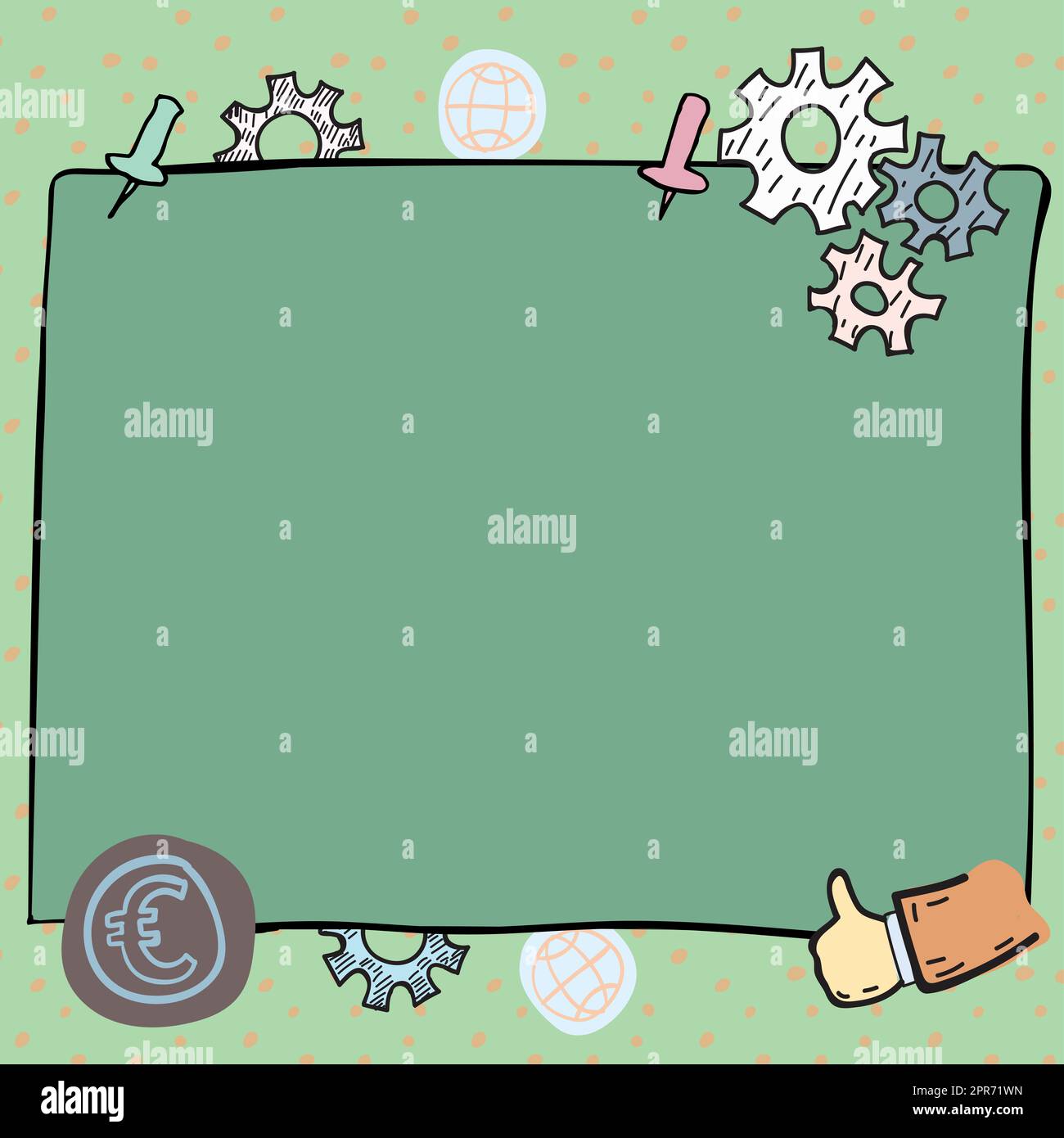 Pinned Presentation Board With Important Messages Written In Stock ...