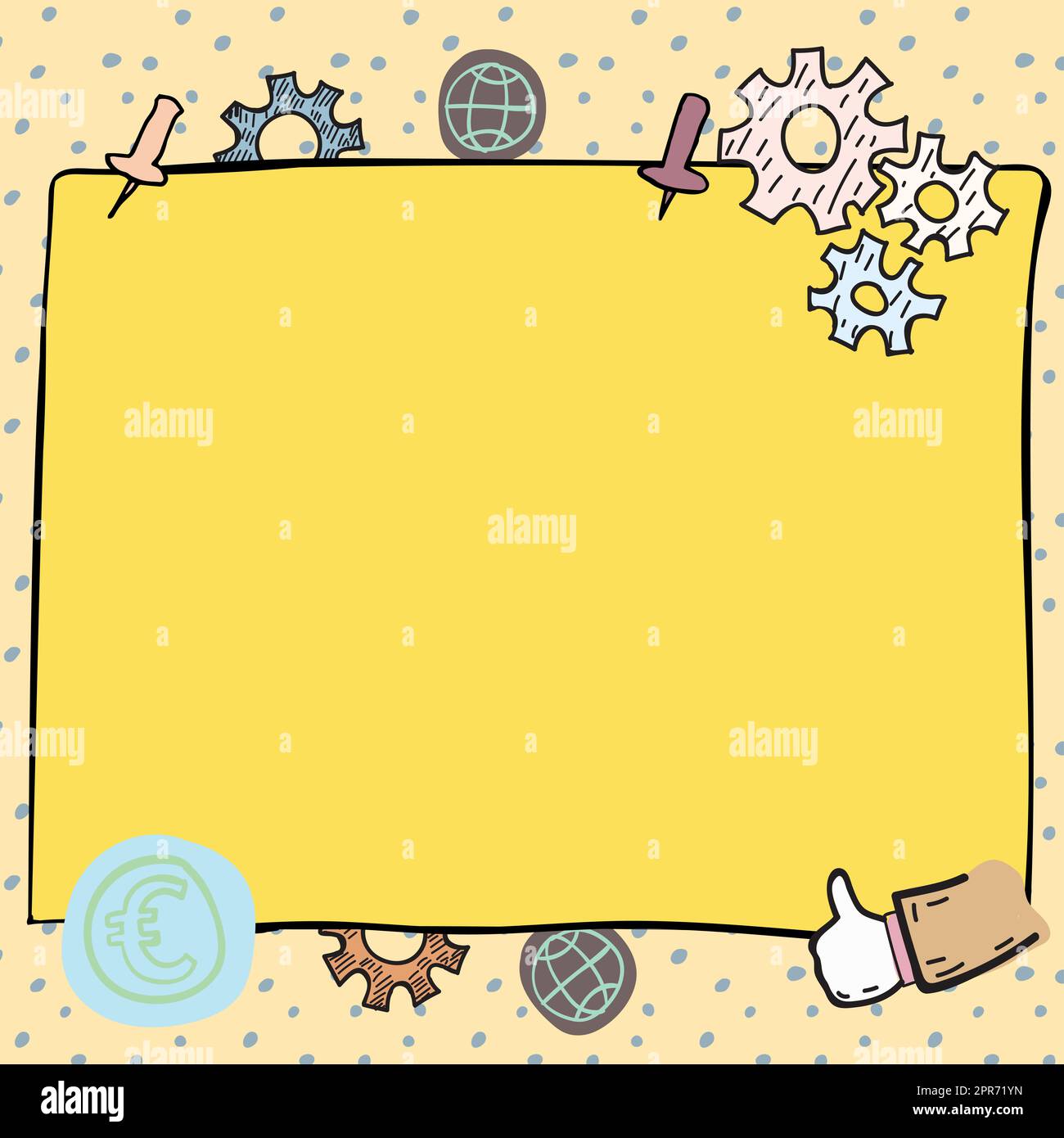 Pinned Presentation Board With Important Messages Written In. Crutial ...