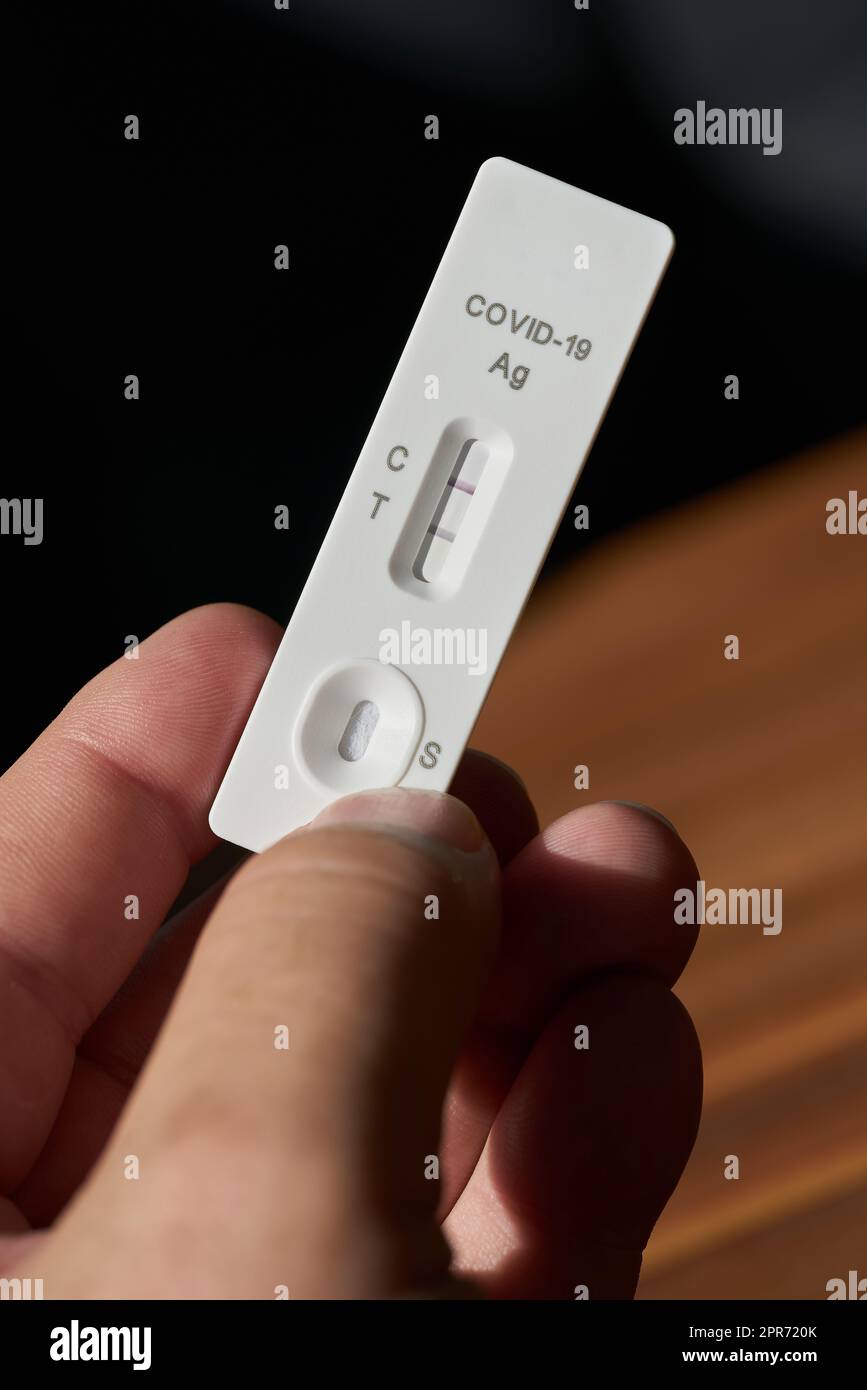 Self-conducted Corona antigen rapid test with a positive test result ...