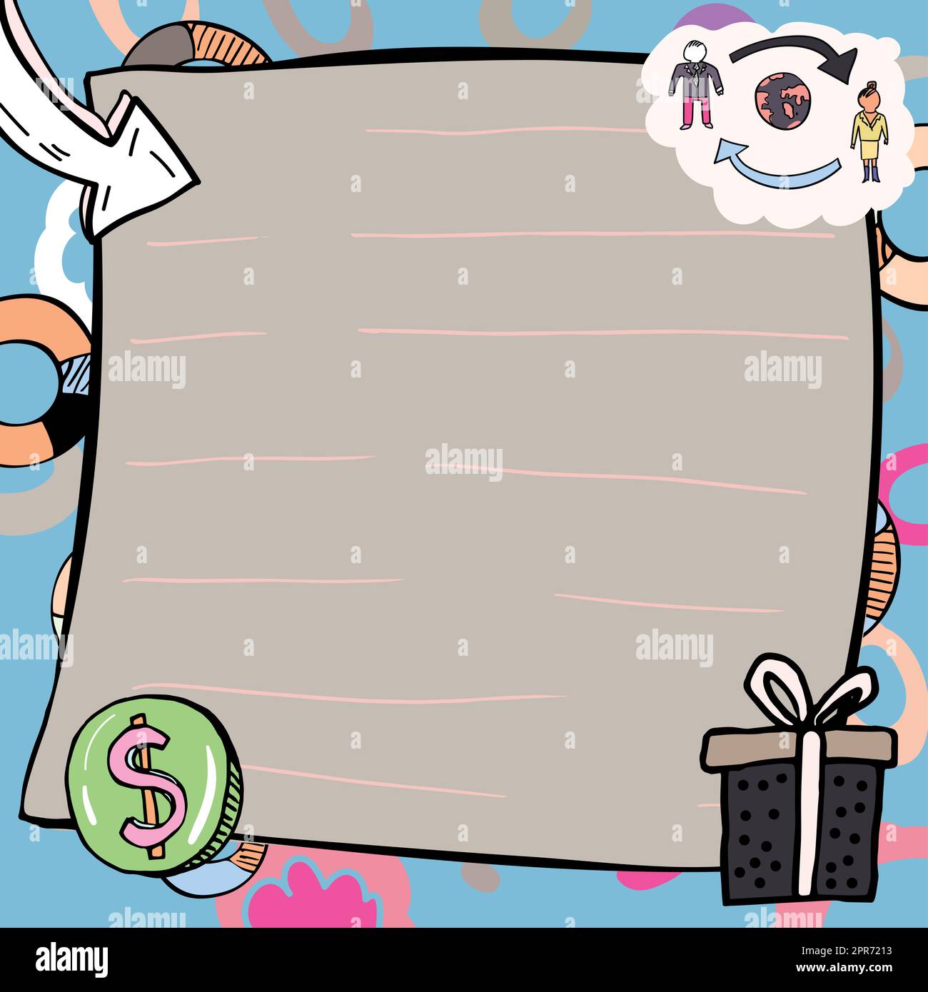 Important Message Written On Note With Gift Drawing. Crutial ...