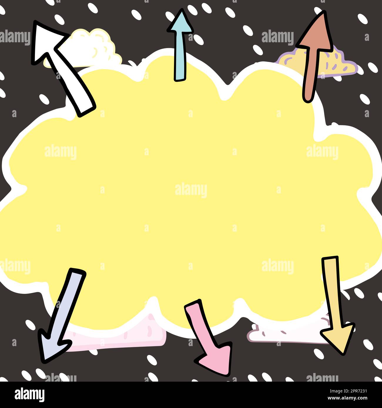 Important Messages Written In Shape Of Cloud With Arrows Around ...