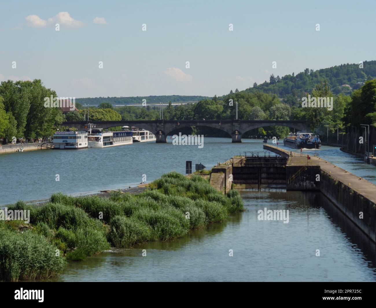 the city of Wuerzburg at the river main Stock Photo - Alamy