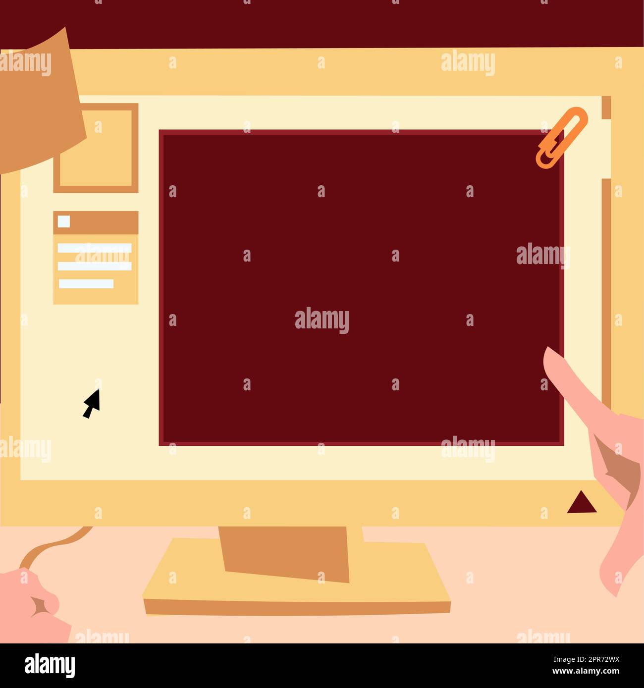 Hand Touching Screen Of Desktop Inside Web Browser Showing Recent ...