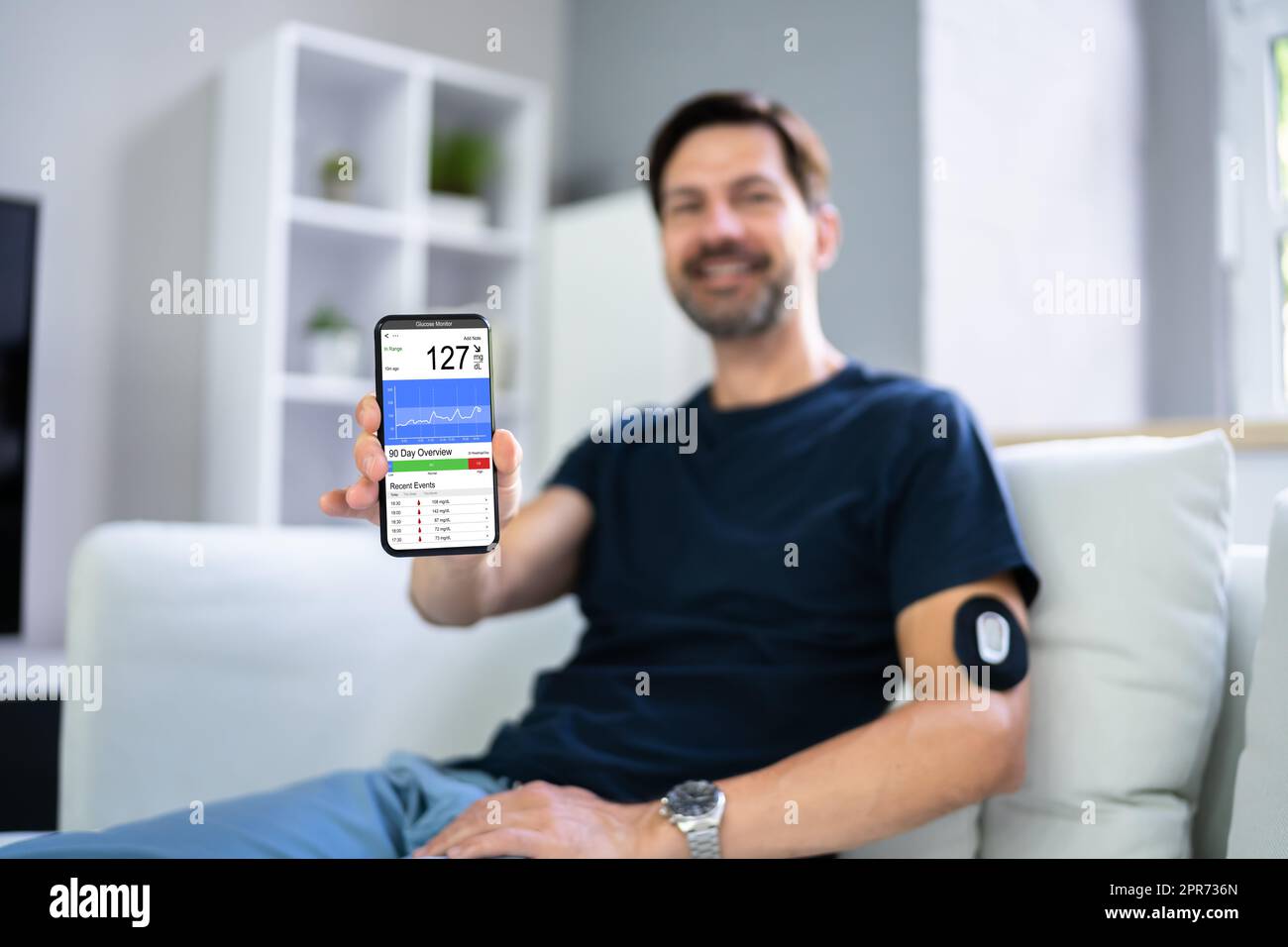 Diabetes monitor phone hi-res stock photography and images - Alamy