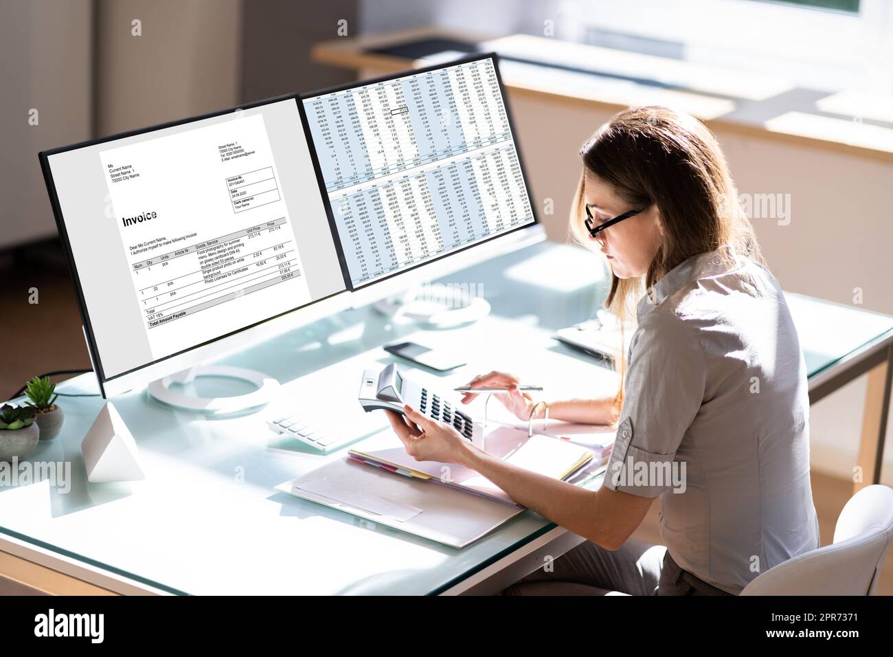 Online Electronic Invoice And Finance Audit Stock Photo - Alamy