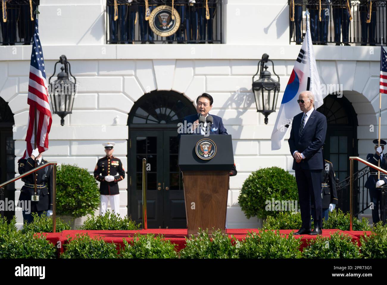 President Yoon Suk Yeol of the Republic of Korea participate speaks at ...
