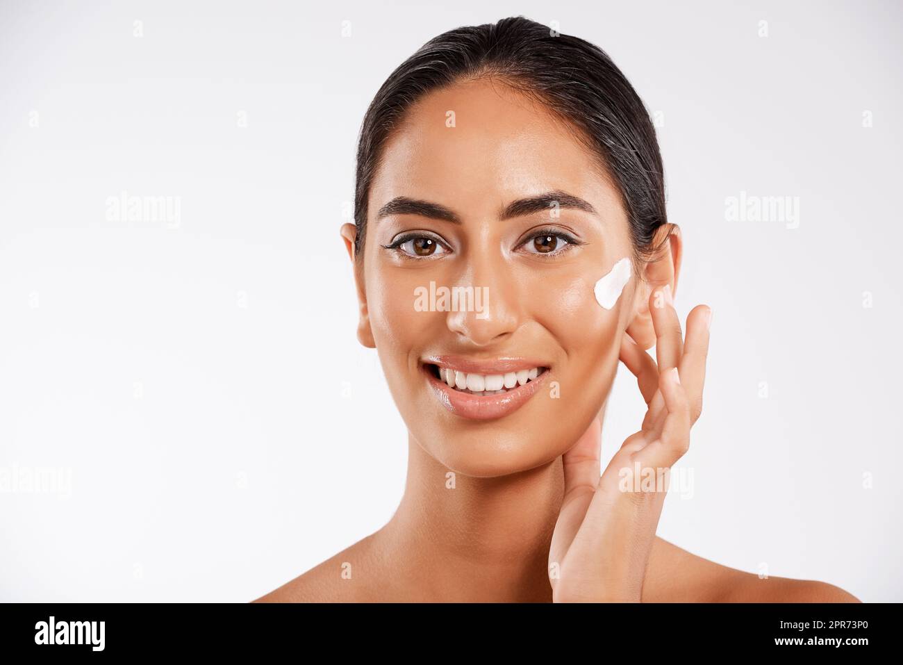 Perfect skin is actually simple. Studio portrait of a beautiful young ...