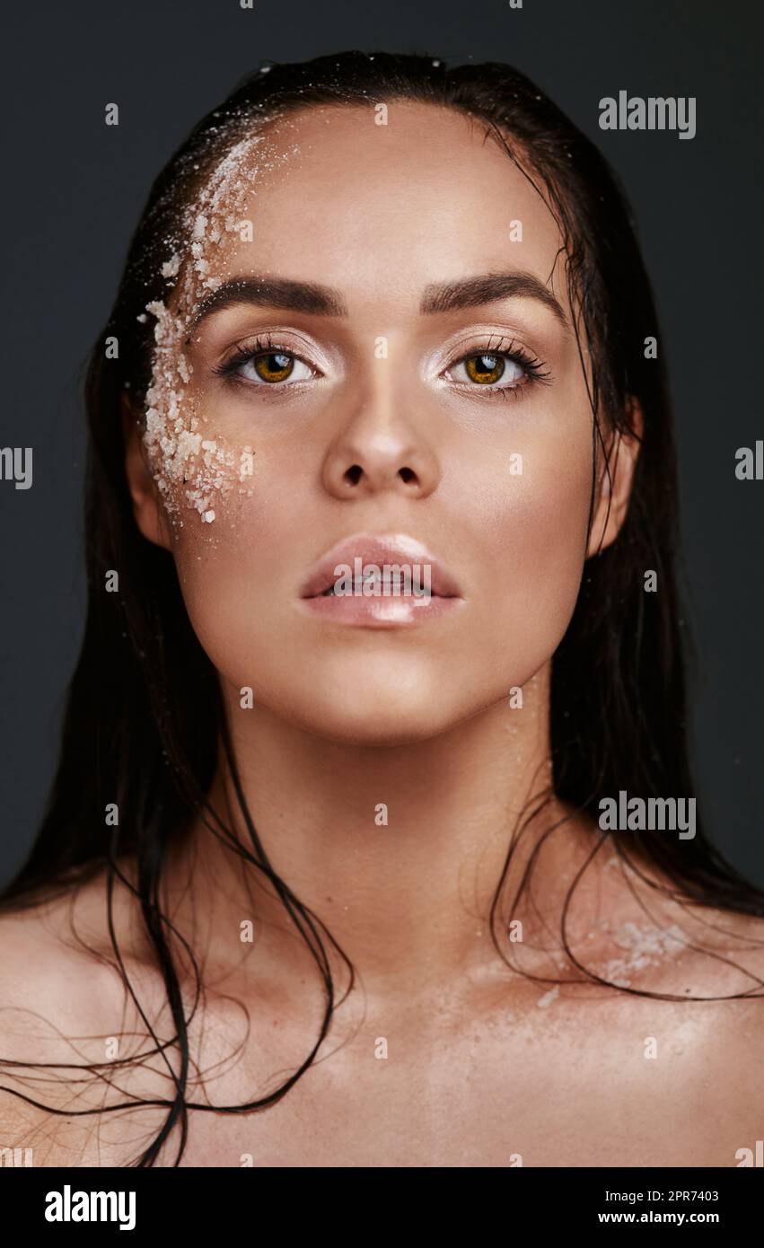 Exfoliating is what keep me shining like a diamond. Shot of a beautiful ...