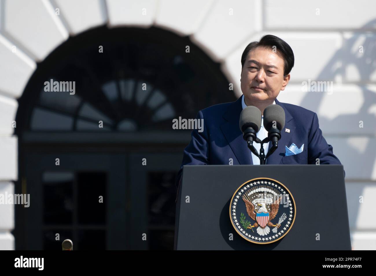 President Yoon Suk Yeol of the Republic of Korea participate speaks at ...