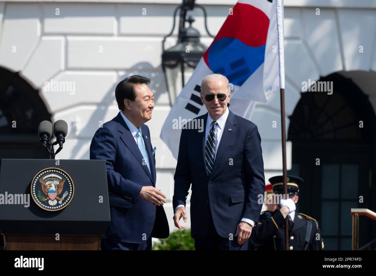 United States President Joe Biden and President Yoon Suk Yeol of the ...