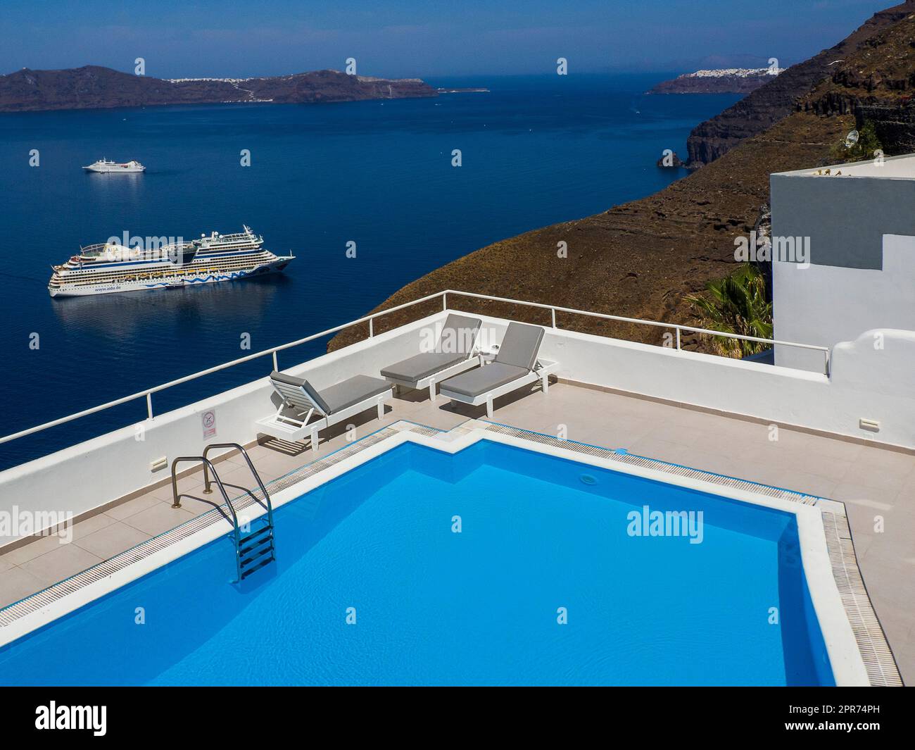 Greece, Santorini, Thira - Karavolades Stairs / Donkey Way To Fira ...