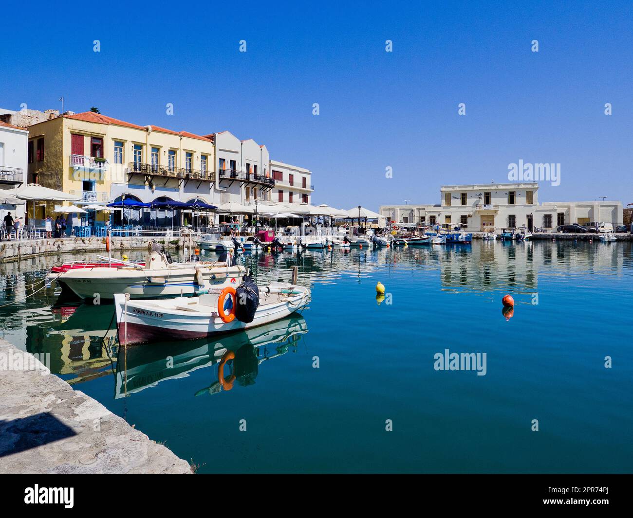 Greece, Crete / Souda - Rethymno - Old Venetian Port of Rethymno Stock ...