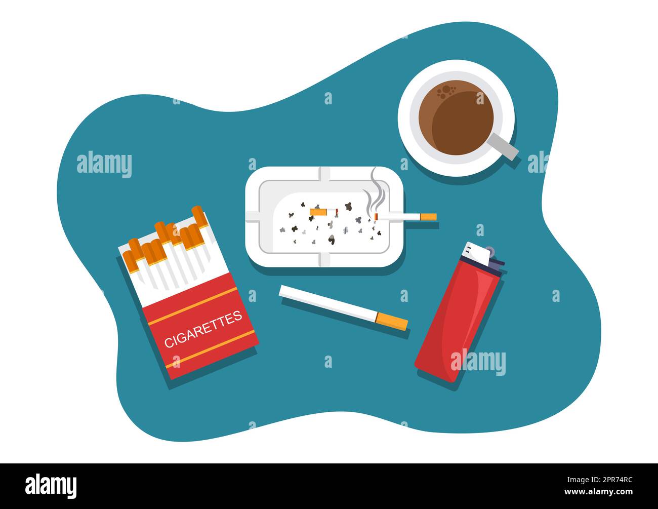 Stop Smoking or No Cigarettes for Fight Against Unhealthy Smoker Habit ...