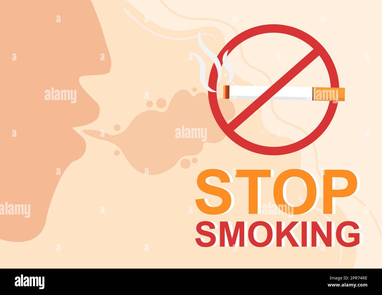 Stop Smoking or No Cigarettes for Fight Against Unhealthy Smoker Habit ...