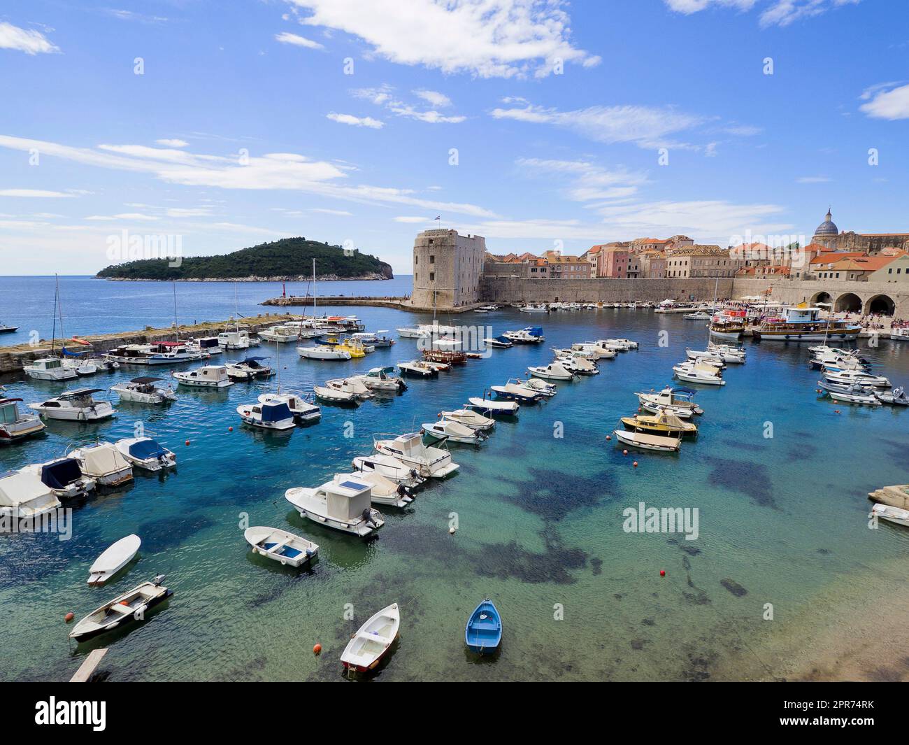 Croatia, Dubrovnik - Adriatic Sea, Old Port Stock Photo - Alamy