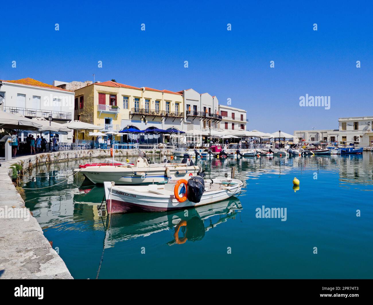 Greece, Crete / Souda - Rethymno - Old Venetian Port of Rethymno Stock ...