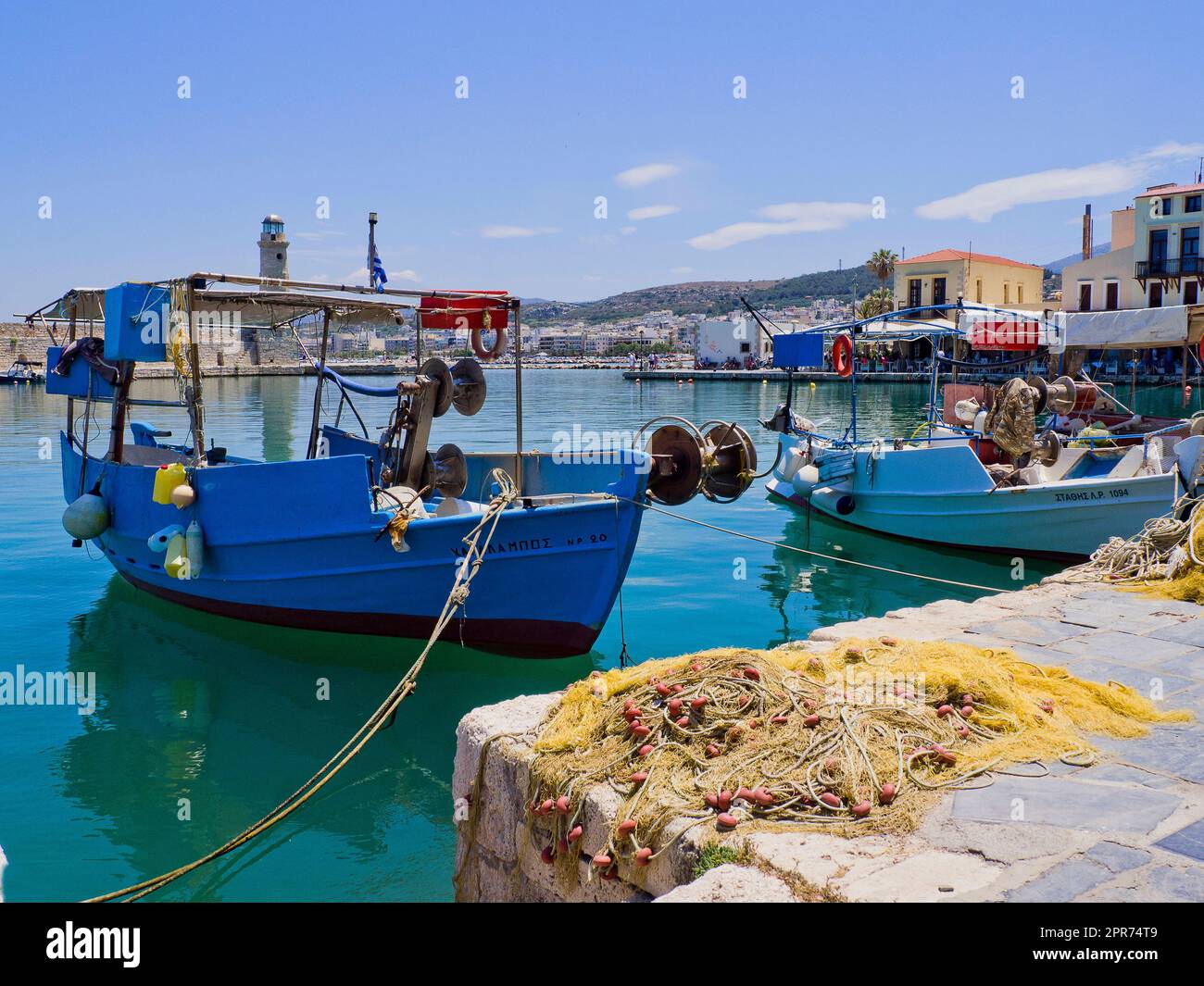 Greece, Crete / Souda - Rethymno - Old Venetian Port of Rethymno Stock ...