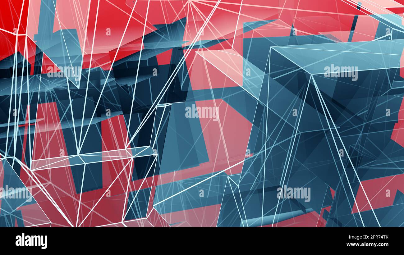 abstract lines graphic background cubism effect red modern pattern ...