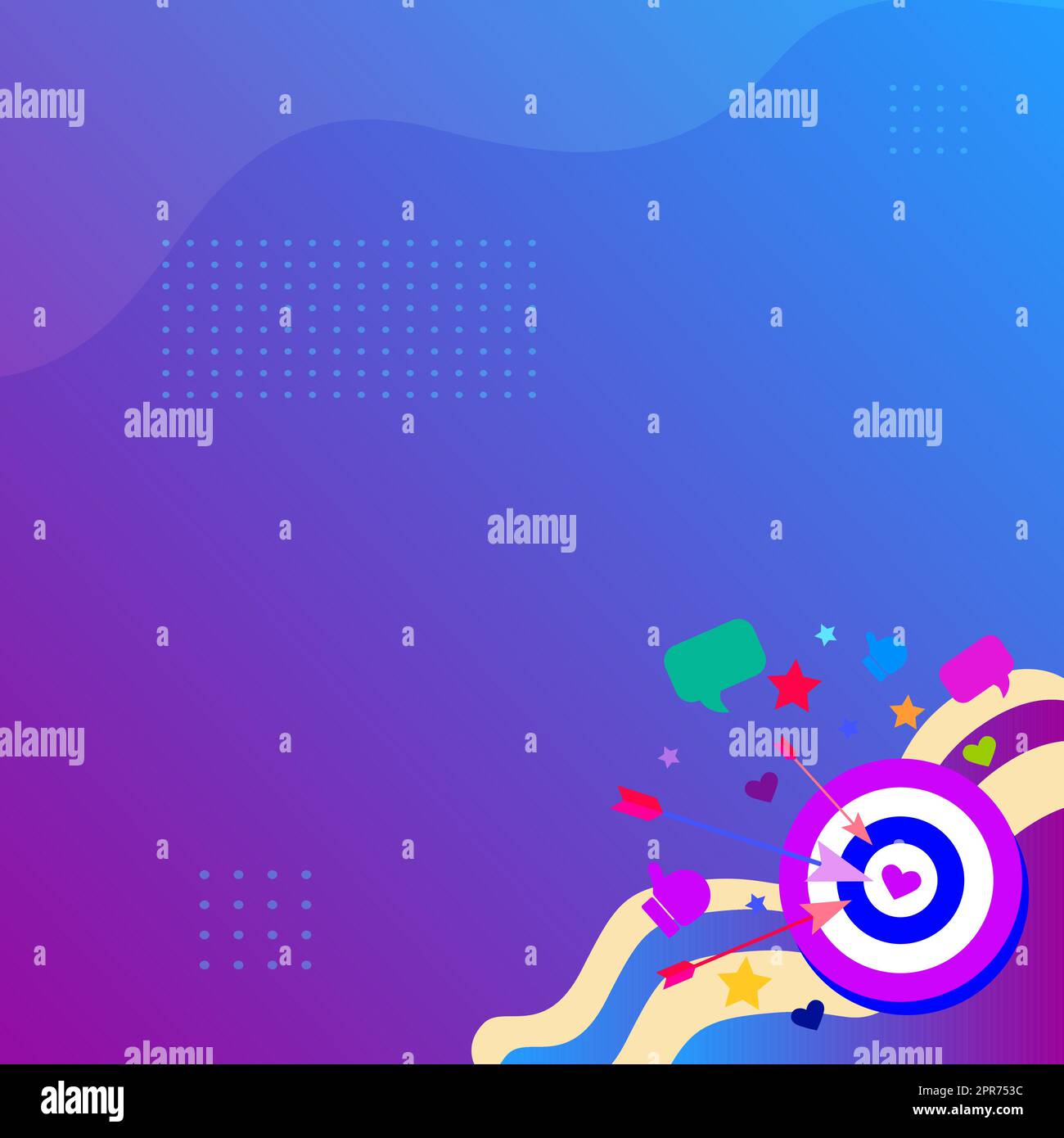 Presenting Message Hitting Target Concept, Abstract Announcing Goal ...