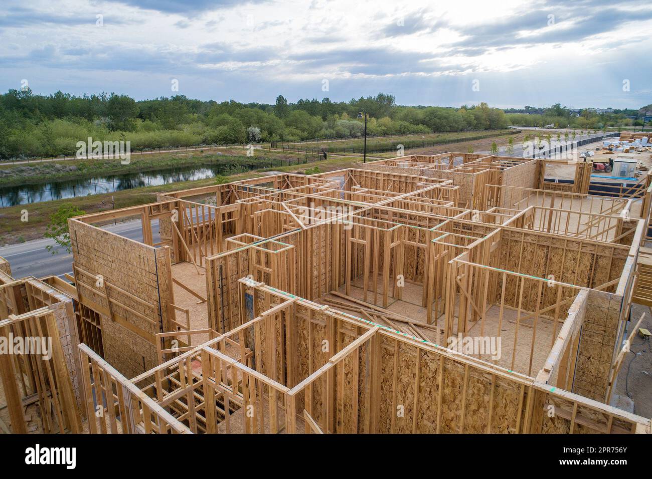 Aerial view housing project hi-res stock photography and images - Alamy