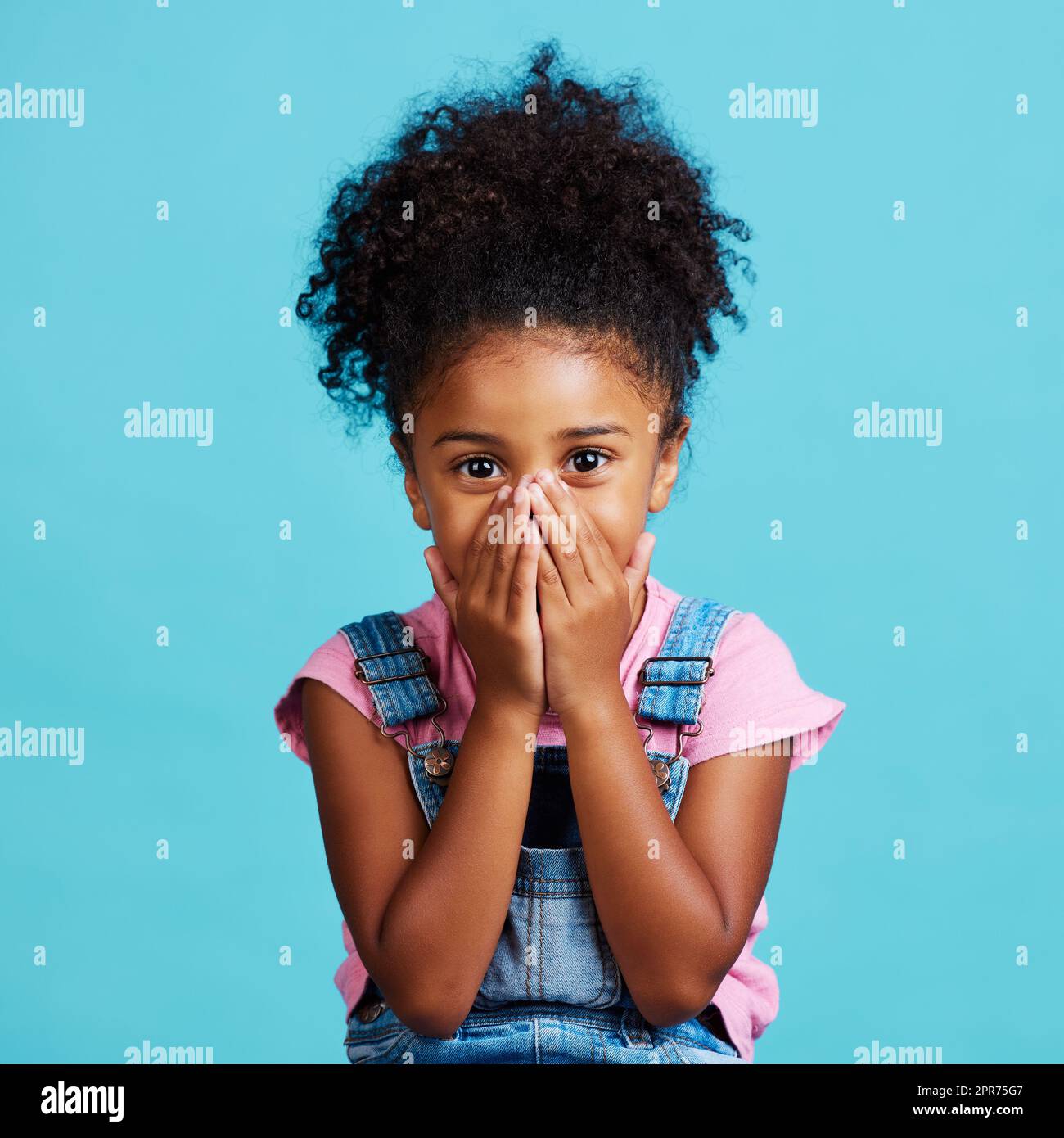 You didnt hear it from me. Shot of a little girl looking surprised ...