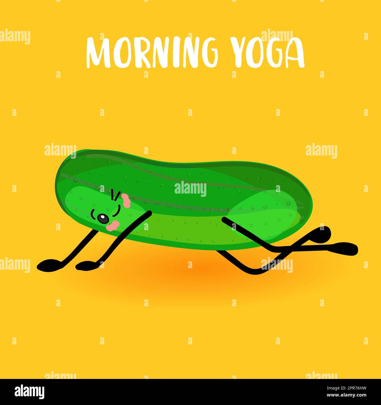 cucumber. playing sports Vegetable character Stock Photo - Alamy