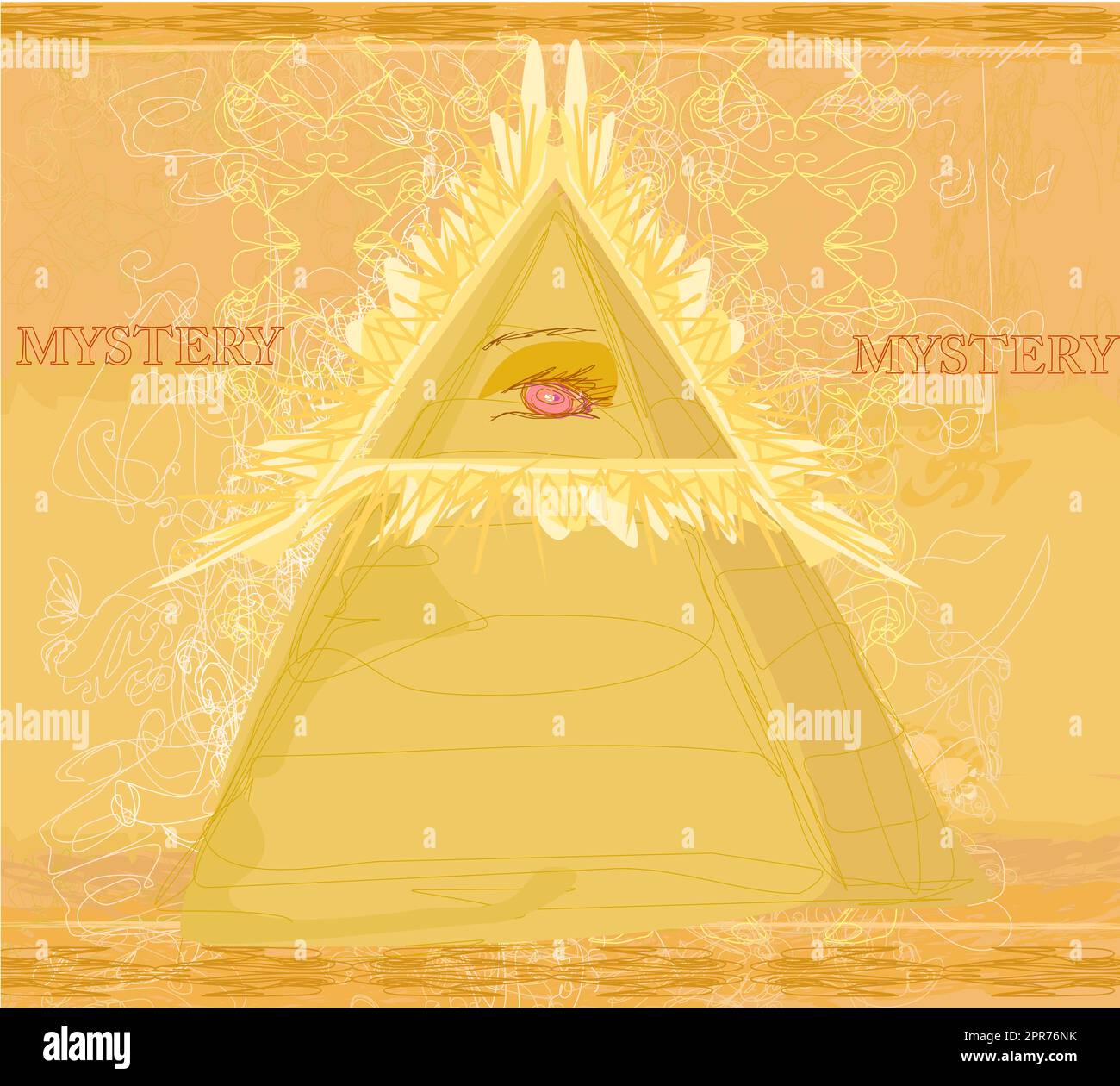 Ancient Pyramid Eye Design Stock Photo - Alamy