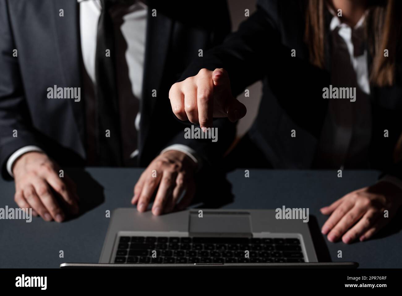 Man pointing finger at woman hi-res stock photography and images - Alamy