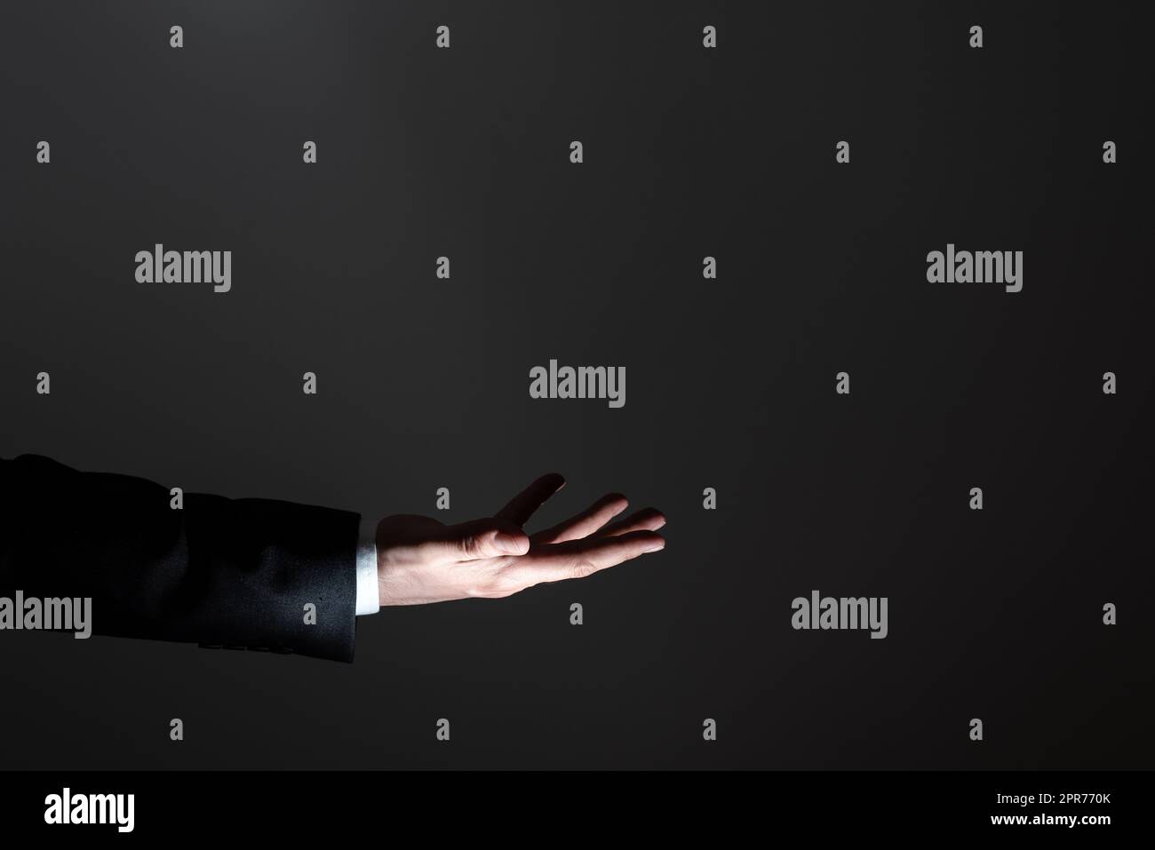 One Hand Holding Important Infortmations. Palm Presenting Crutial ...