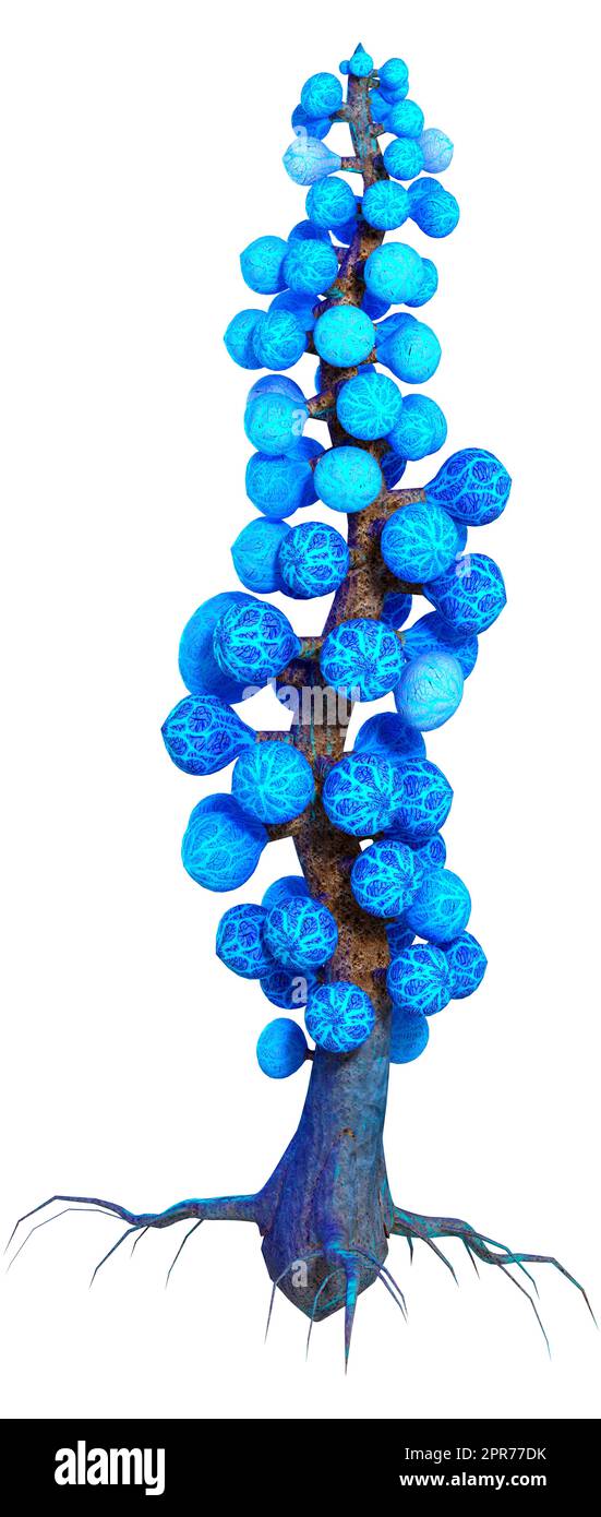 3D rendering of a fantasy alien plant isolated on white background ...