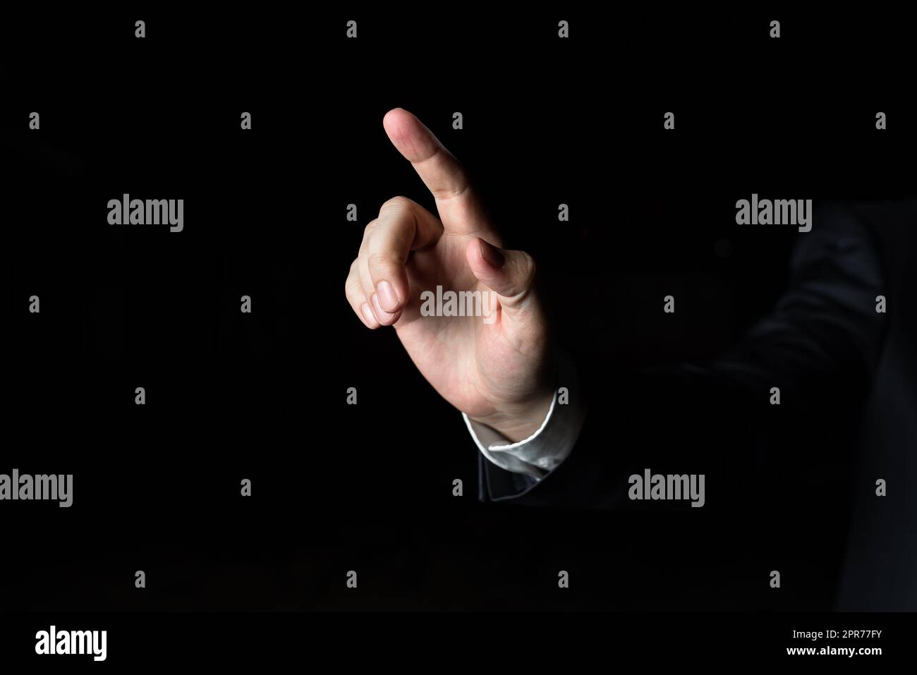Man hand index finger up hi-res stock photography and images - Alamy