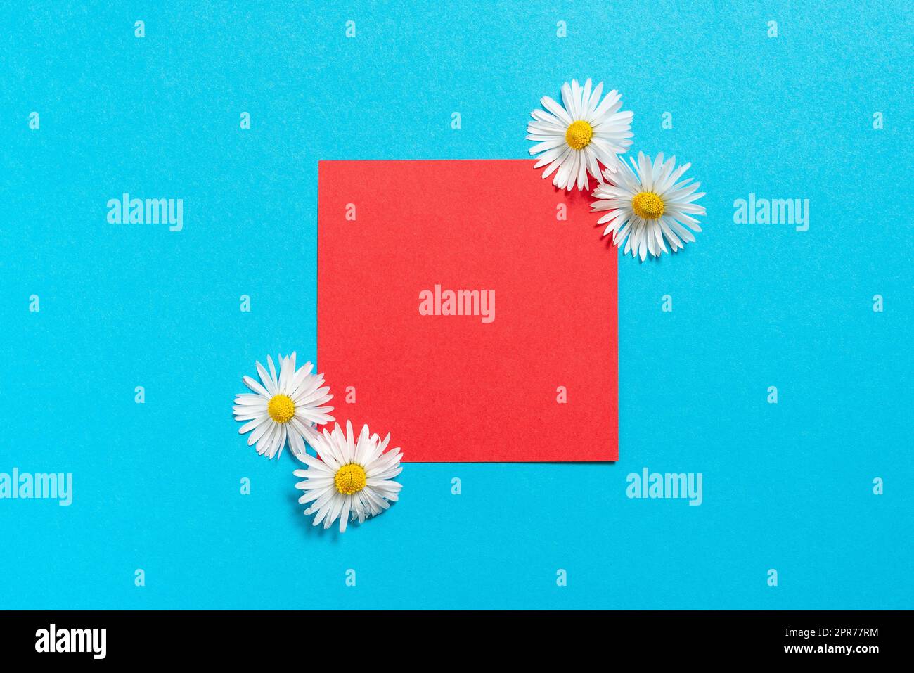 Sticky Note With Important Messages With Flowers On Both Sides. Memo ...