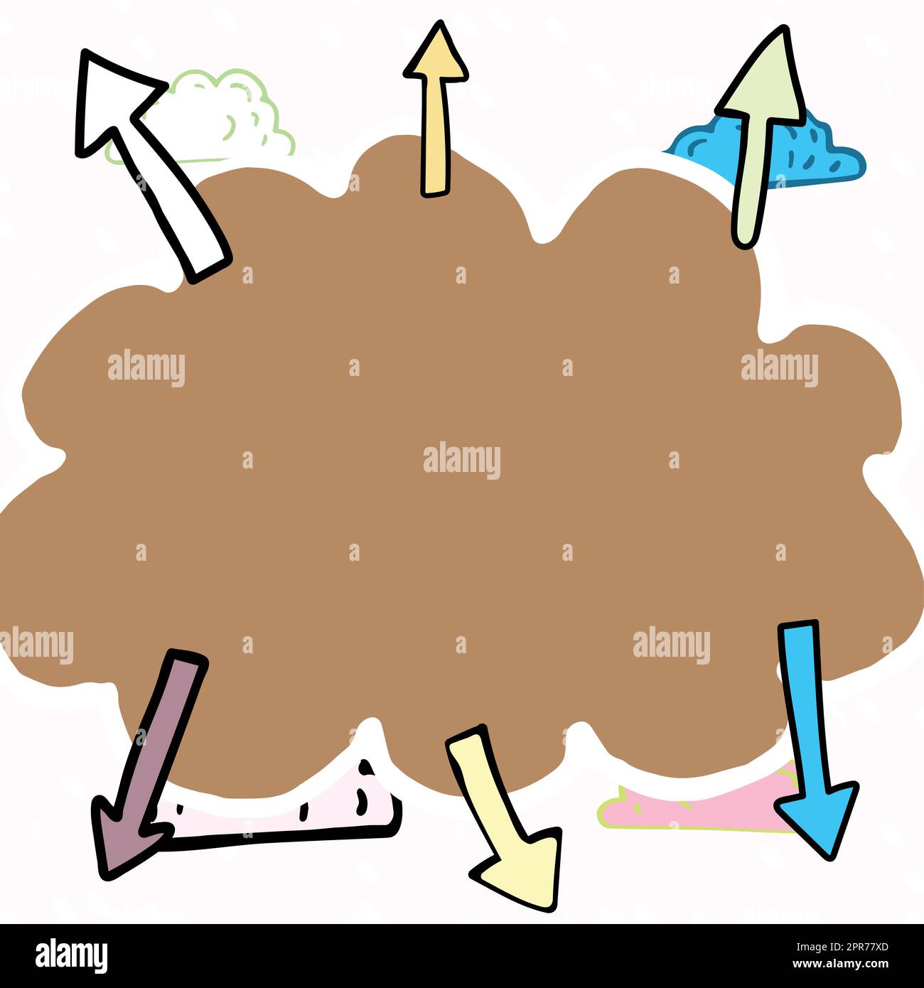 Important Messages Written In Shape Of Cloud With Arrows Around Stock ...